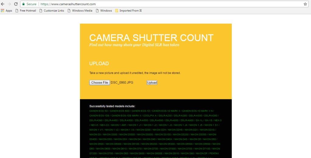 How to check Shutter count in Your DSLR Camera without Spending - Photopedia